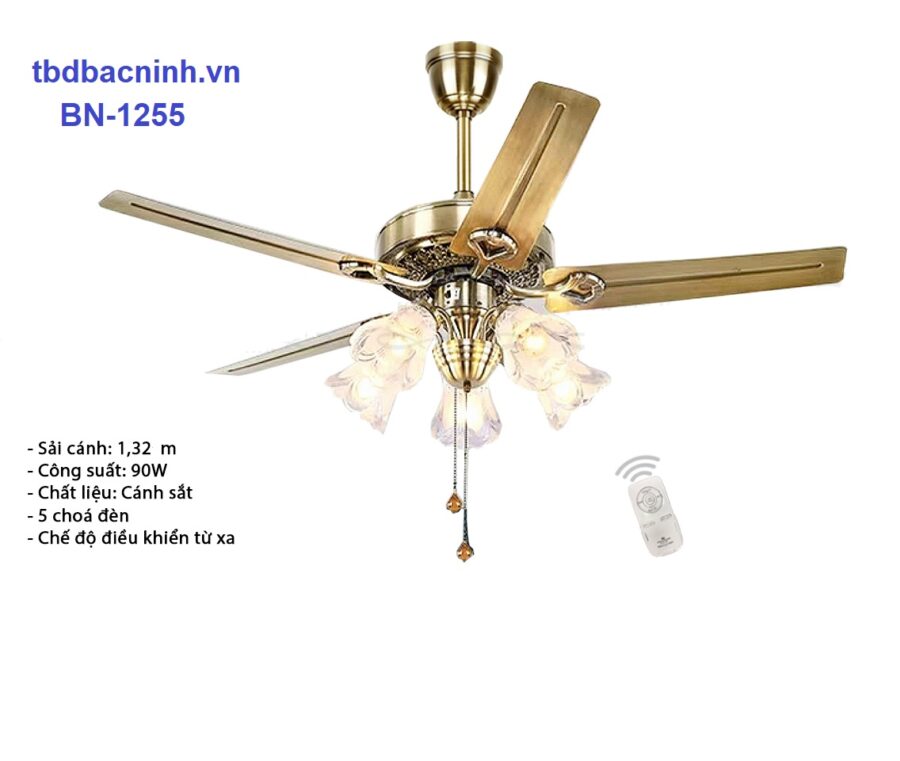 Quạt trần đèn trang trí BN-1206 dành cho phòng khách - Thiết Bị Điện ...